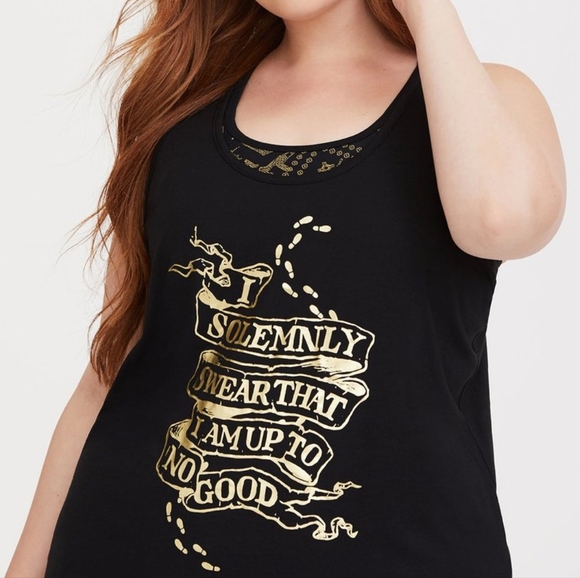 torrid | Tops | Torrid Harry Potter Gold Marauders Map Tank | Poshmark